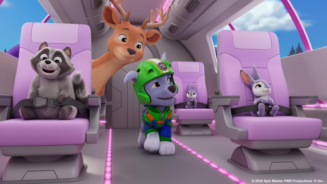 Paw Patrol - S11E10 - Pups Stop a Rocket Powered Pogo Stick! / Pups Save the Sky-High Stunt Show ...